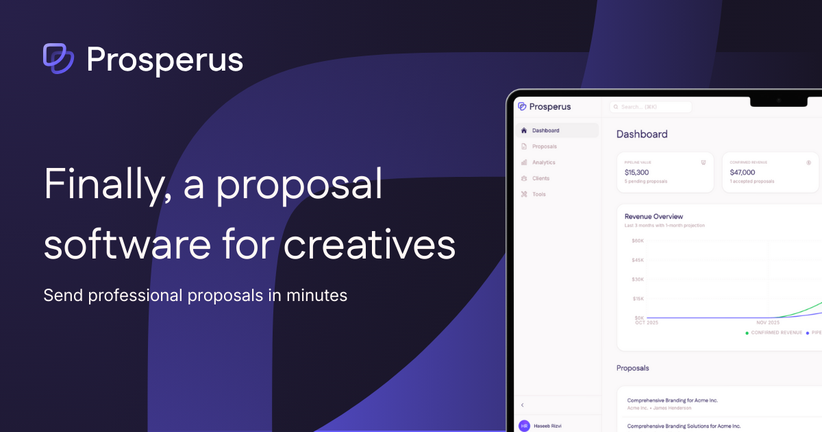 Proposals & Invoicing for Creative Freelancers | Prosperus